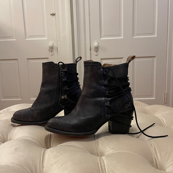 Bed Stu | Shoes | Navy Blue Bed Stu Booties | Poshmark